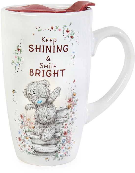 Me to You Tatty Teddy Ceramic Travel Mug 'Keep Shining & Smile Bright ...