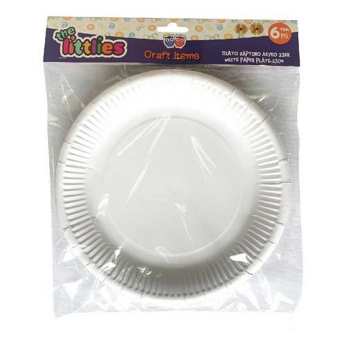 Paper Plates 23Cm White X6Pcs – Eduline Malta