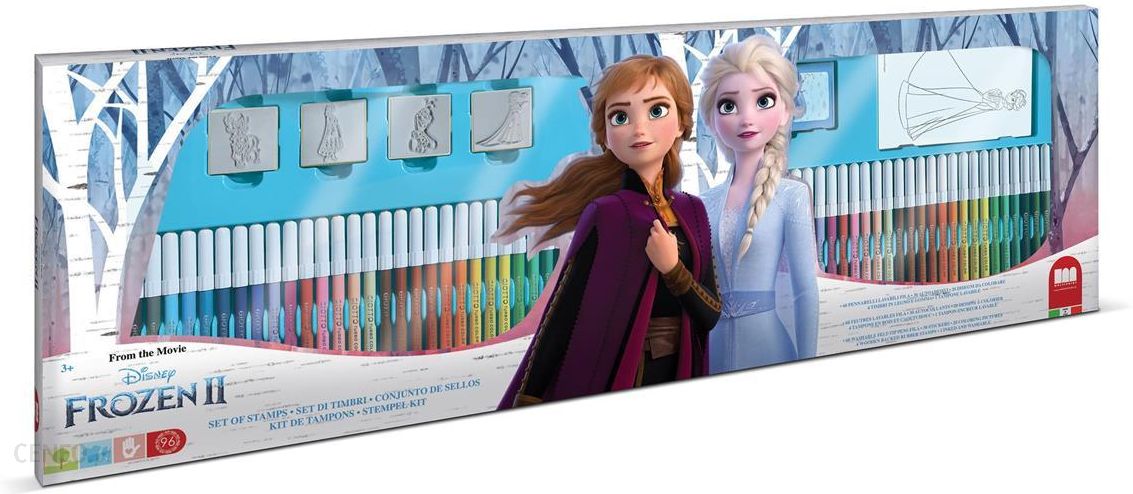 Frozen - Mega Colouring Set X60 Washable Felt Tip ,4 Rubber Stamps And ...