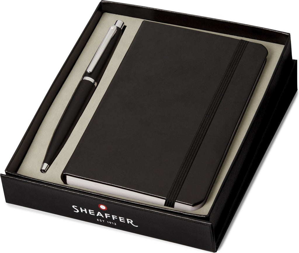 Sheaffer Gift Set Matt Black Ballpen And A6 Note Book – Eduline Malta
