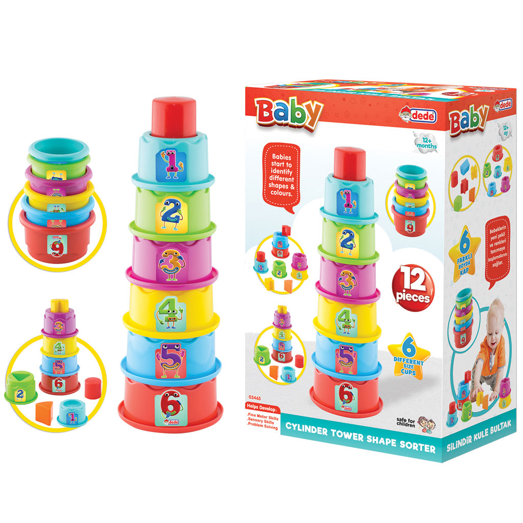 Cylinder Tower Shape Sorter – Eduline Malta