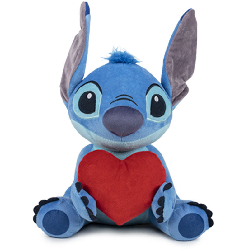 Disney Stitch Heart Plush Toy With Sound 30Cm – Eduline Malta